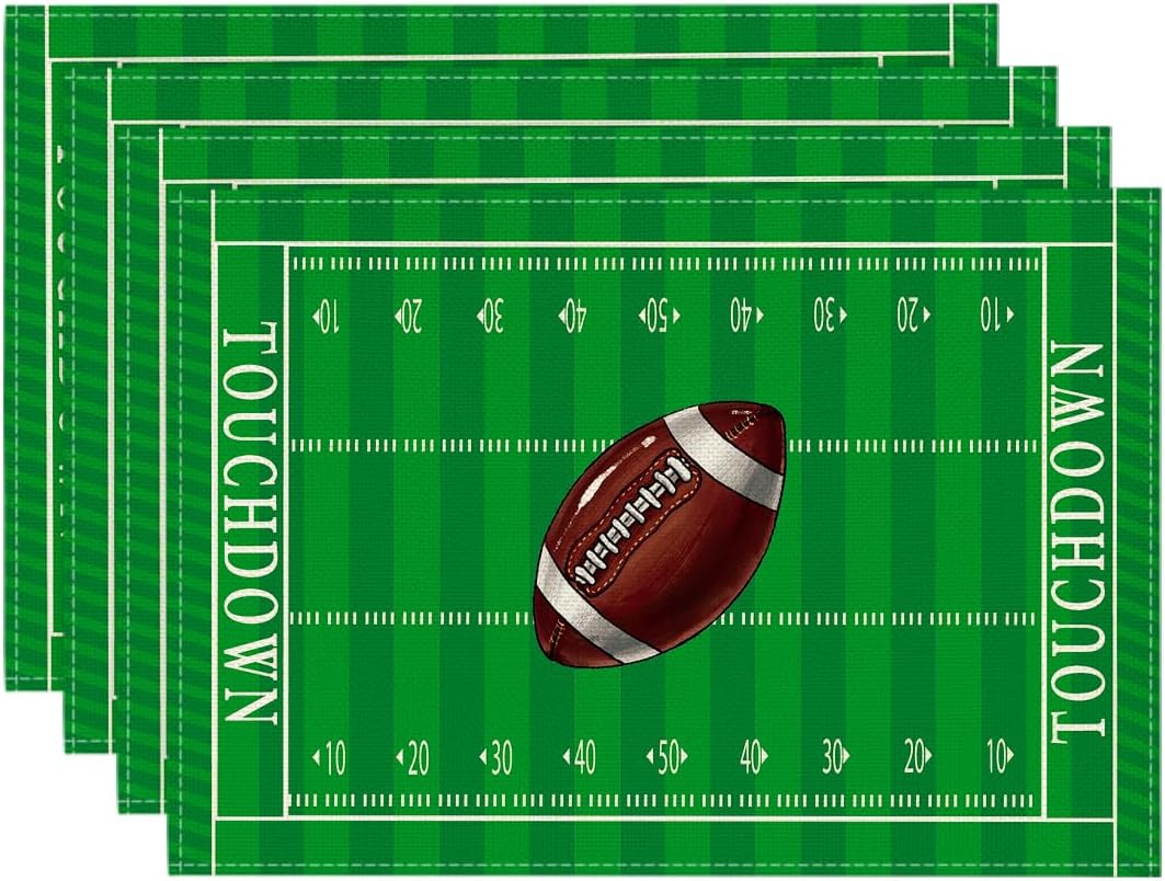 Amazon.com: Yingzhao 100 Pcs Football Party Paper Placemats Super ...