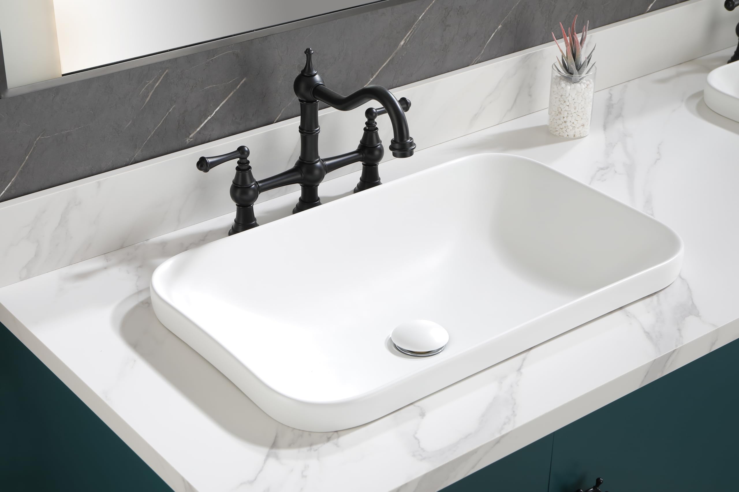Kohler Semi Recessed Sinks RAK Metropolitan Semi Recessed Basin W