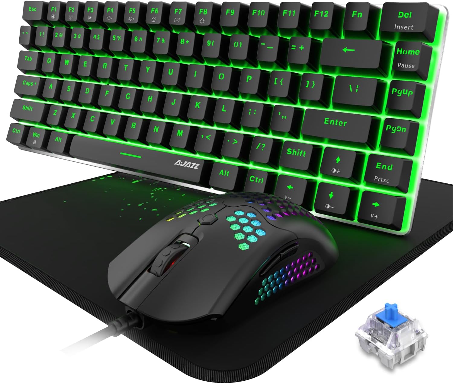 Amazon.com: ATTACK SHARK AK33 - Combo de teclado y mouse para juegos, teclado mecánico para ...