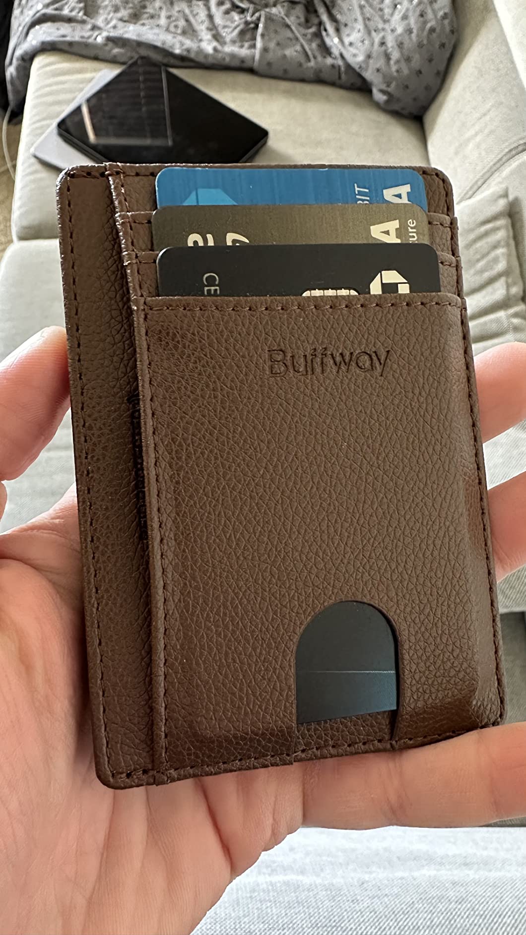 $3/mo - Finance Buffway Slim Minimalist Front Pocket RFID Blocking ...
