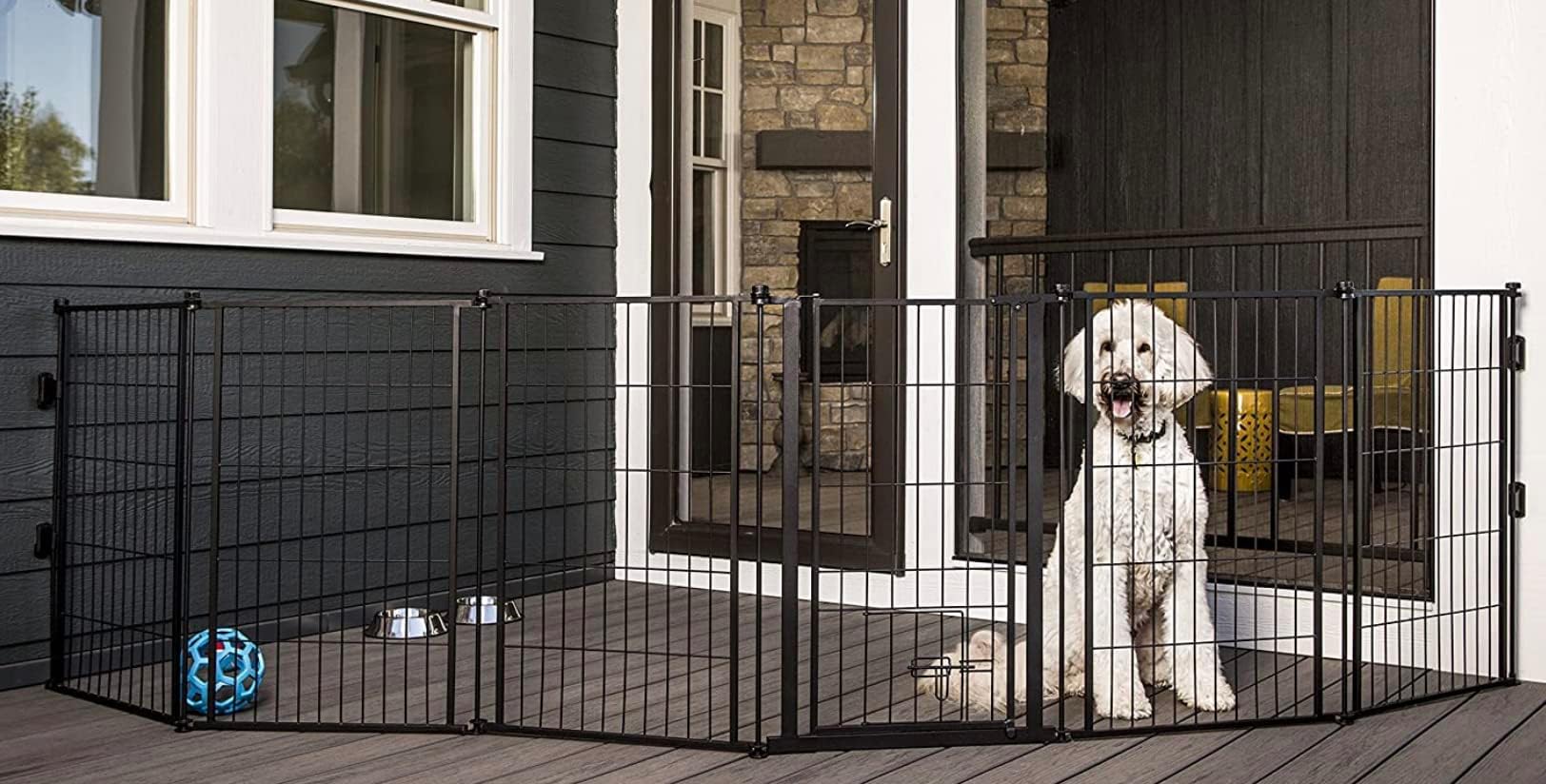 Amazon.com: SMONTER Expandable Barricade Gate, 82" Metal Safety Barrier ...