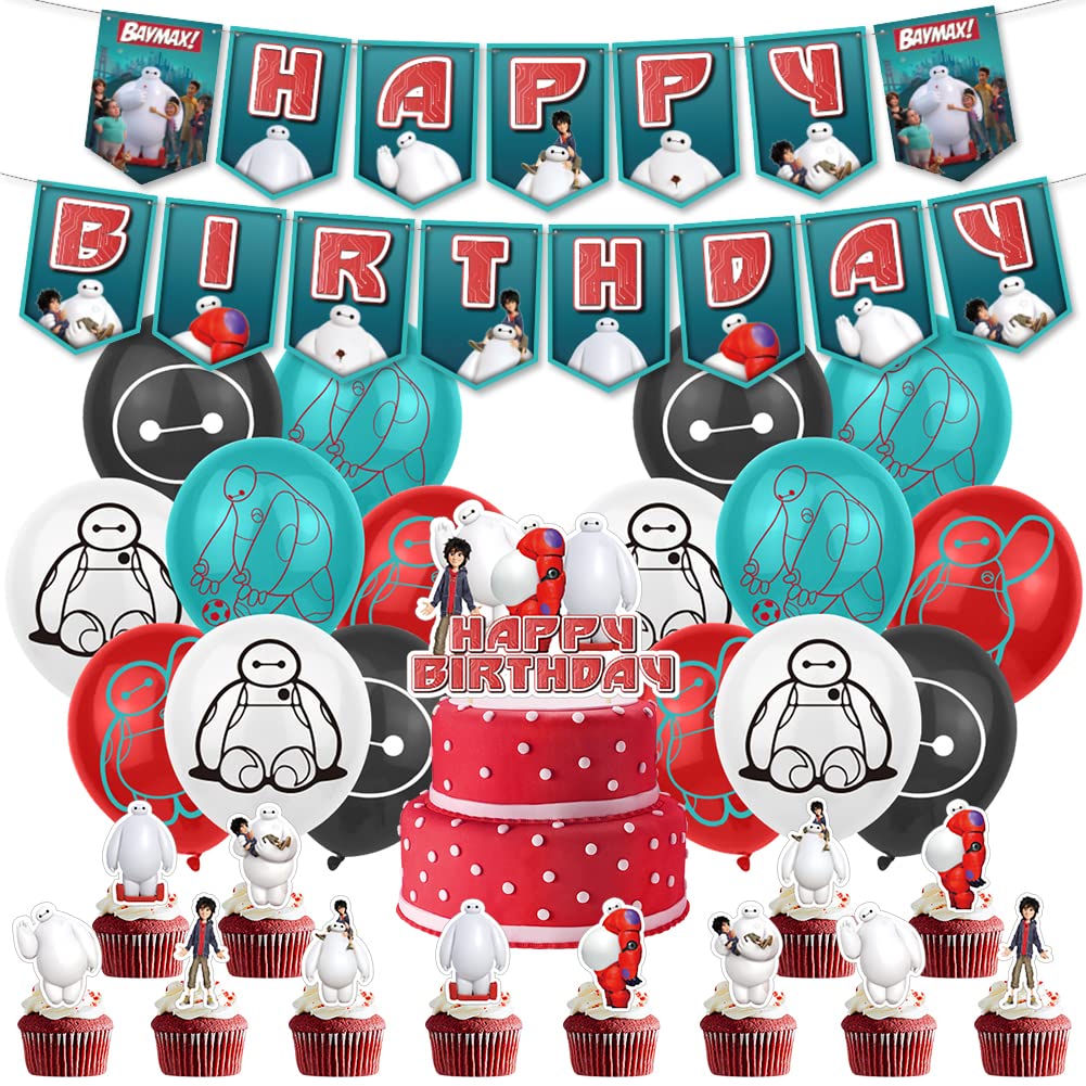 Buy BESTZY Baymax Birthday Decoration Balloon Set Baymax Theme ...