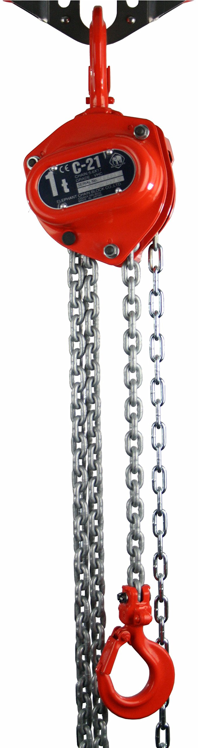 Elephant 1000kg Chain Block Lifting Tackle Crane Hoist Manual Gantry ...