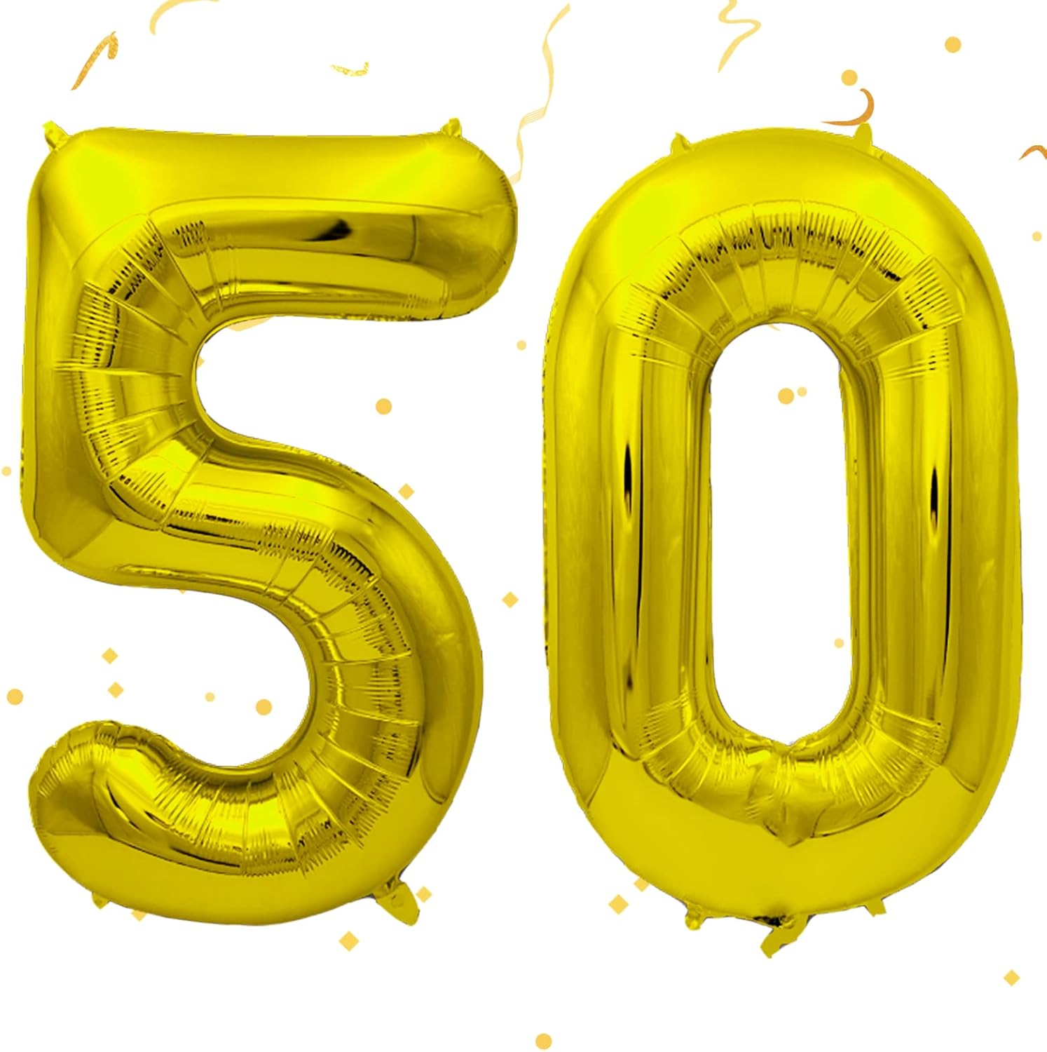 Amazon.com: 60 inch Large Number 50 Balloons, Gold Foil Mylar Number ...