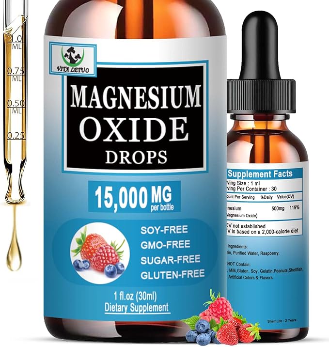 Amazon.com: Magnesium Oxide 500mg, Liquid Magnesium Supplement for ...