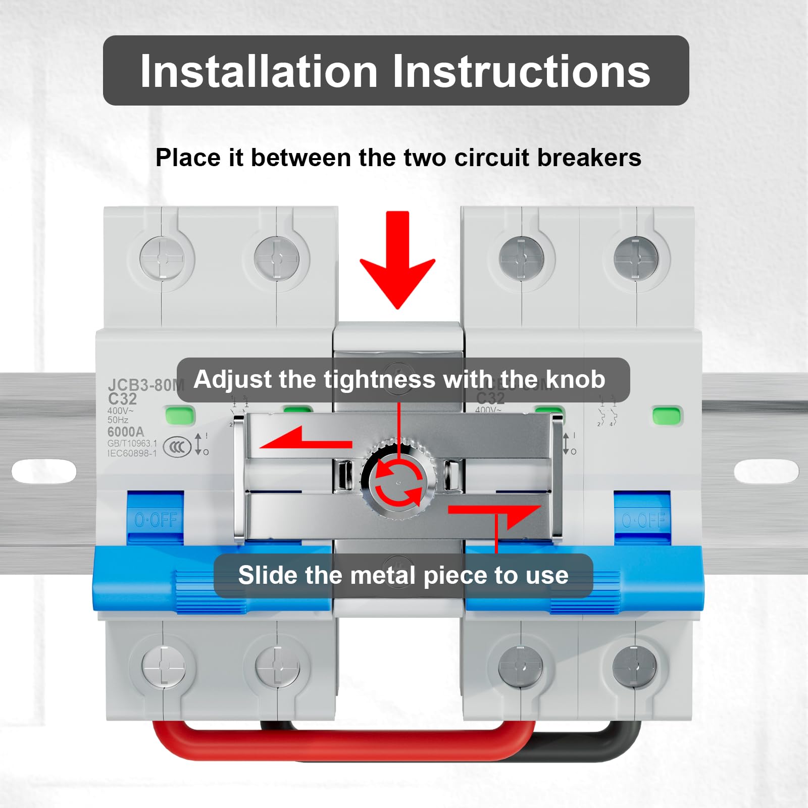 Snapklik.com : Breaker Manual Locking Device, DIN Rail Mount Slide Lock ...