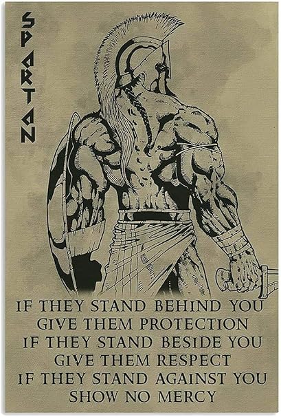 Amazon.com: Krouterebs Spartan Warrior If They Stand Behind You Metal ...