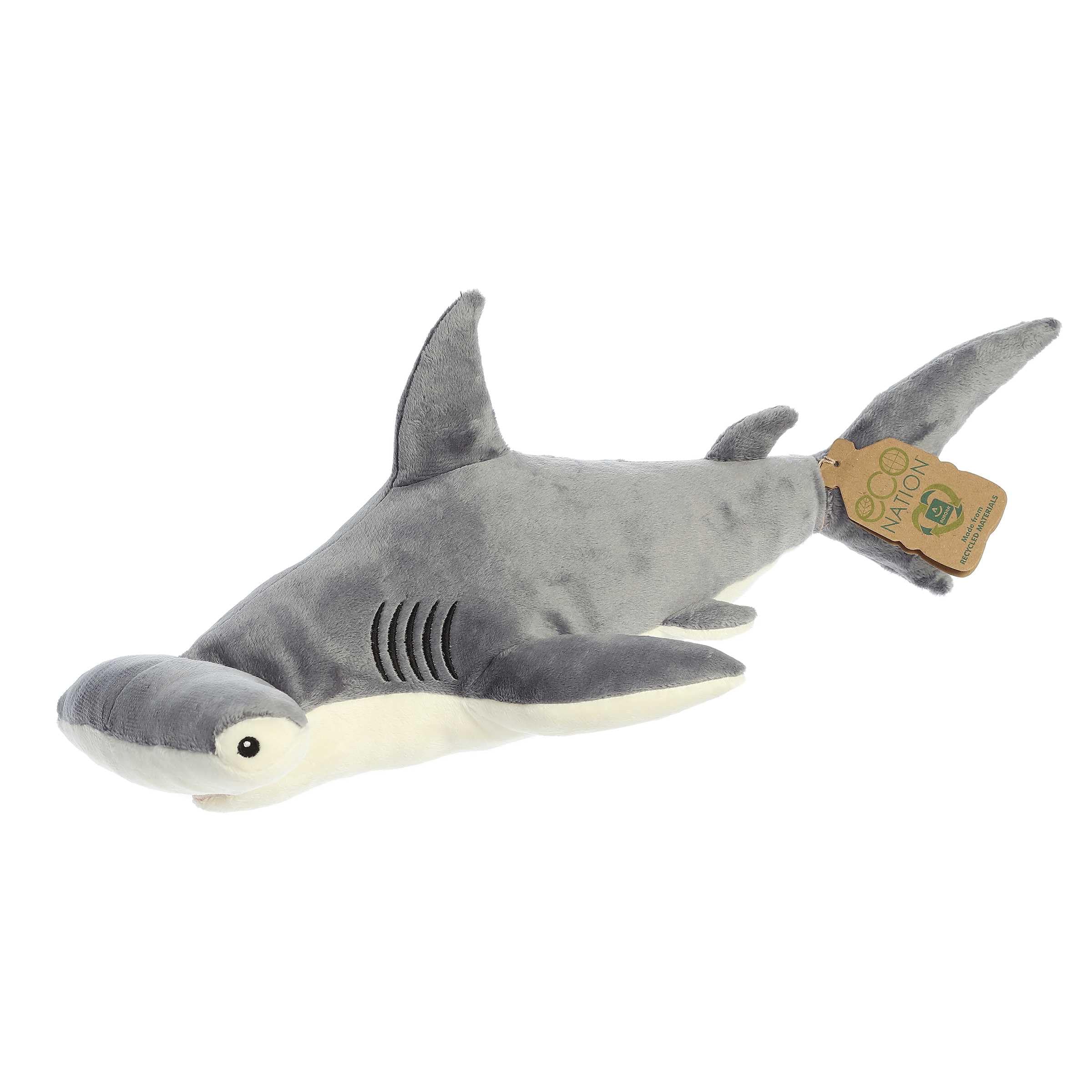 Amazon.com: Aurora® Eco-Friendly Eco Nation™ Eco Hugs™ Hammerhead Shark Stuffed Animal ...