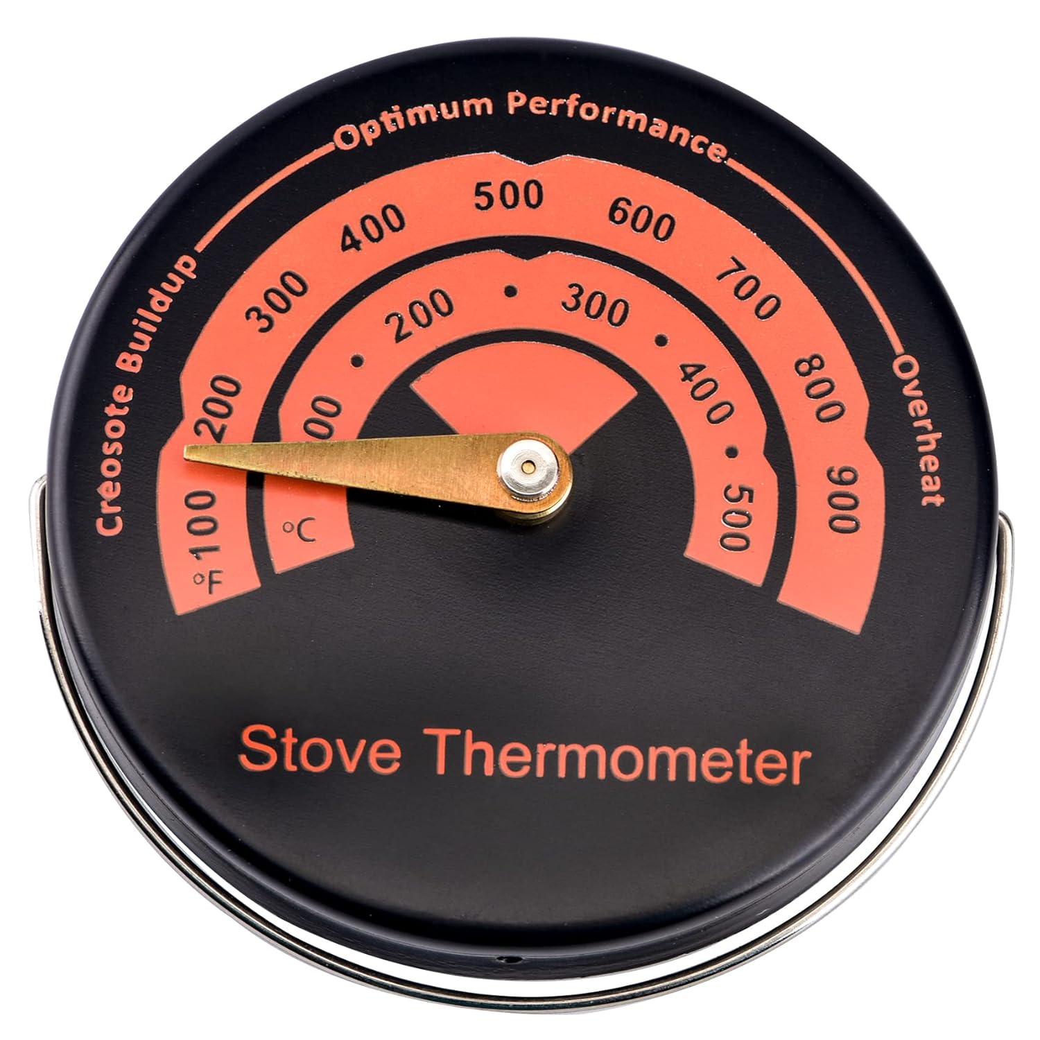 Bbcuepro Wood Stove Thermometer - Magnetic Stove Top Temperature Meter ...