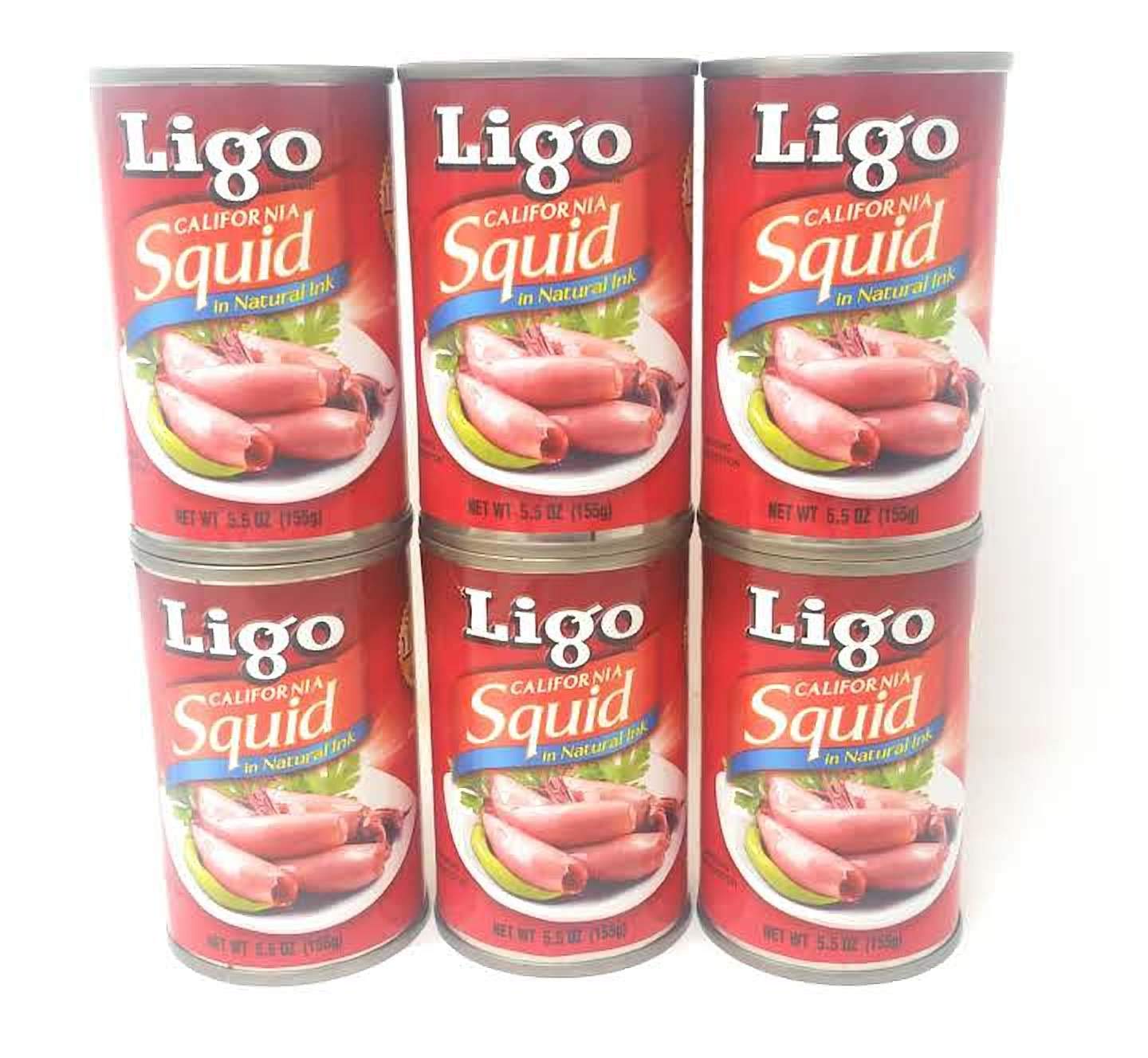 Amazon.com : Ligo California Squid in Natural Ink, Net Wt 5.5oz (155g ...