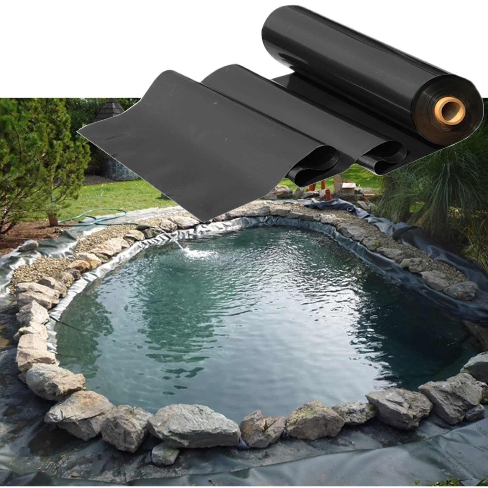 Black Kidney Shaped Pond ZYFA Pond Liner HDPE Fish Pond Skins,Black