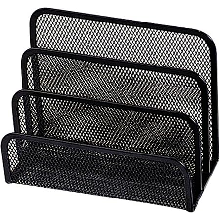 Bluelans® Black Mesh Letter Sorter/Holder - Desktop Paperwork File ...