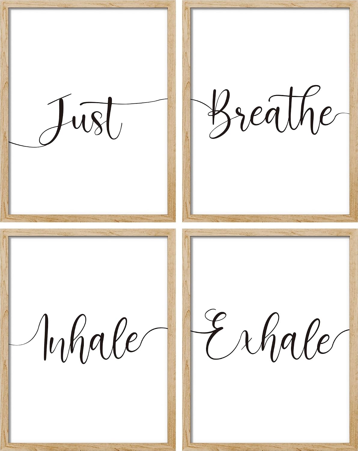Amazon.com: SIGNWIN Framed Just Believe Inhale Exhale Motivational Wall ...