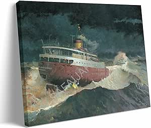Sailing Poster SSS Edmund Fitzgerald Art Poster (2) Poster Wall Art ...