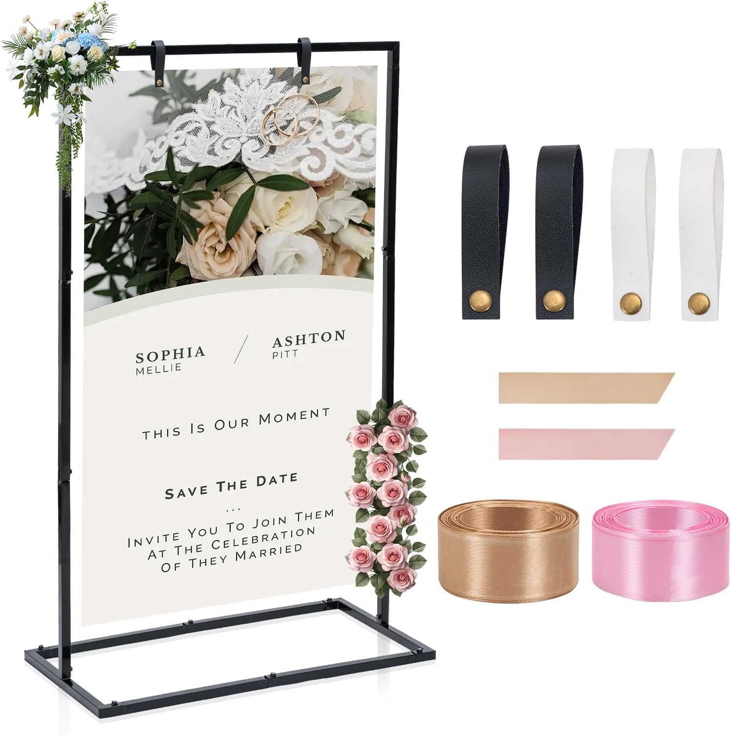 Amazon.com: Wedding Welcome Sign Stand, 50 x 30 x 20 Inch Welcome to ...