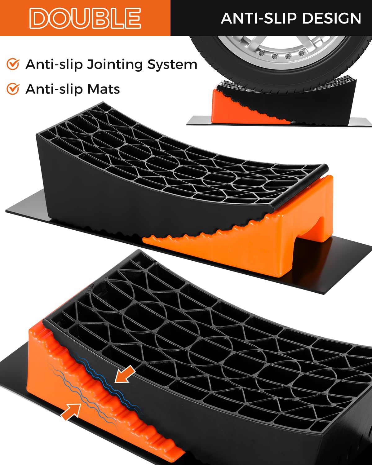 Snapklik.com : RV Leveling Blocks Ramp Kit, 2 Pack Camper Levelers For ...