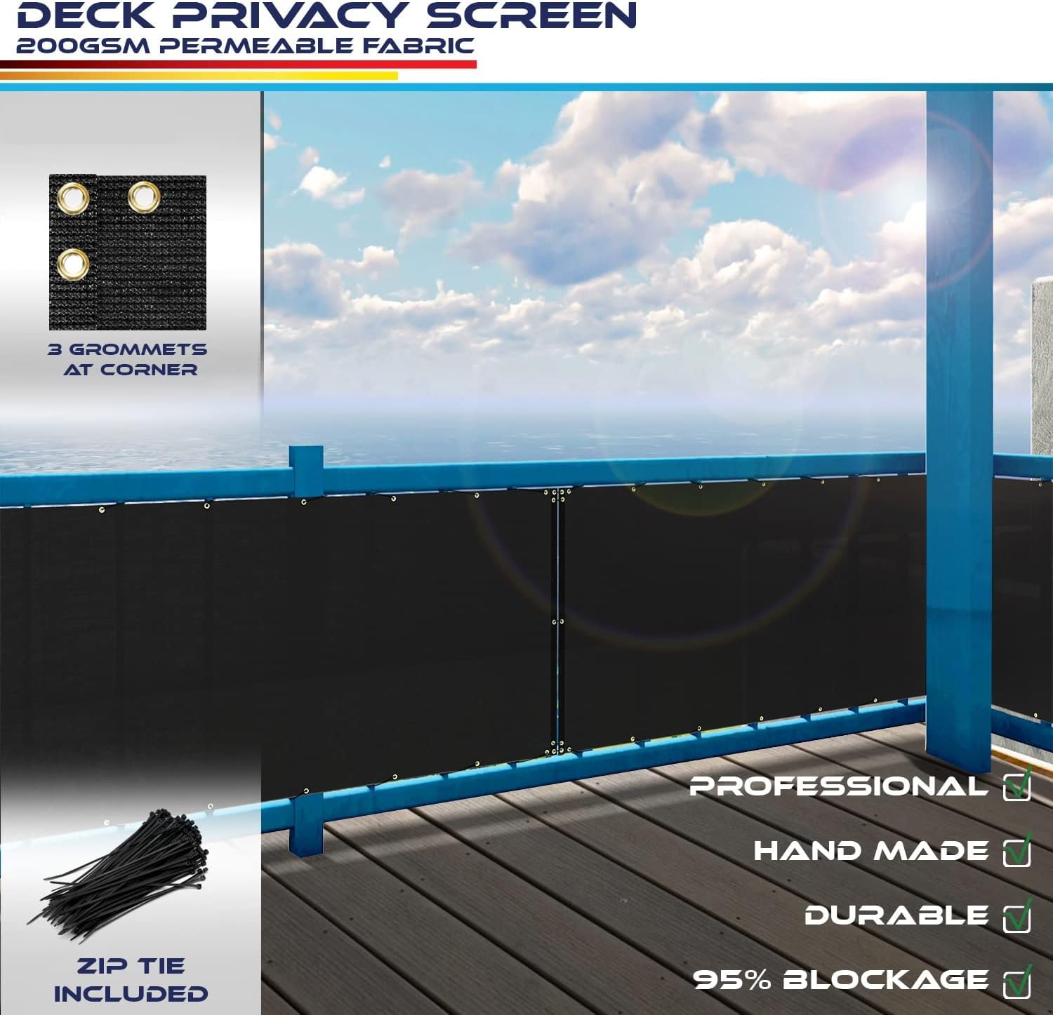 Snapklik.com : Windscreen4less 2.5 X 50 Balcony Privacy Fence Screen ...