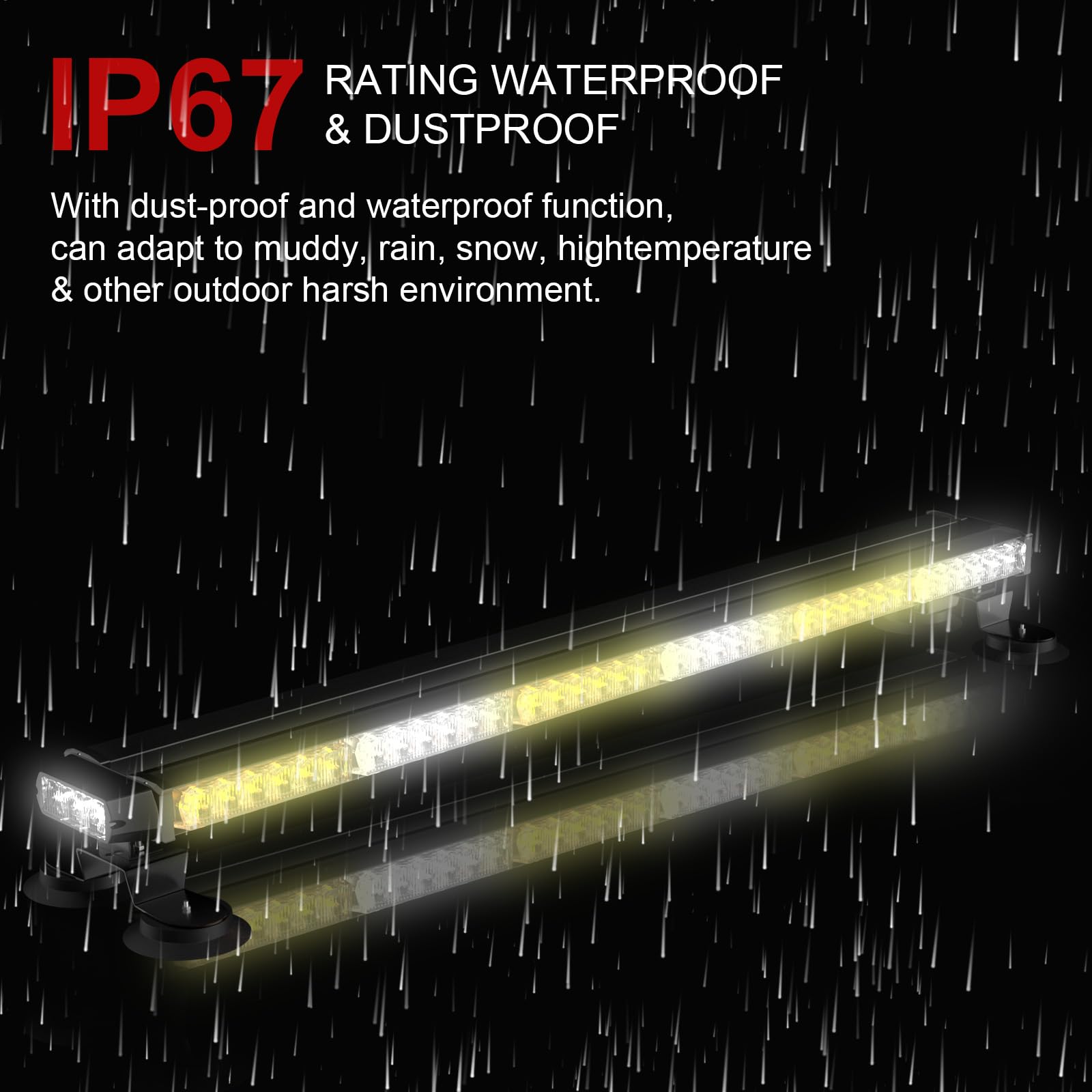 38" 78 LED Strobe Light Bar, Double Side Flashing High Intensity ...