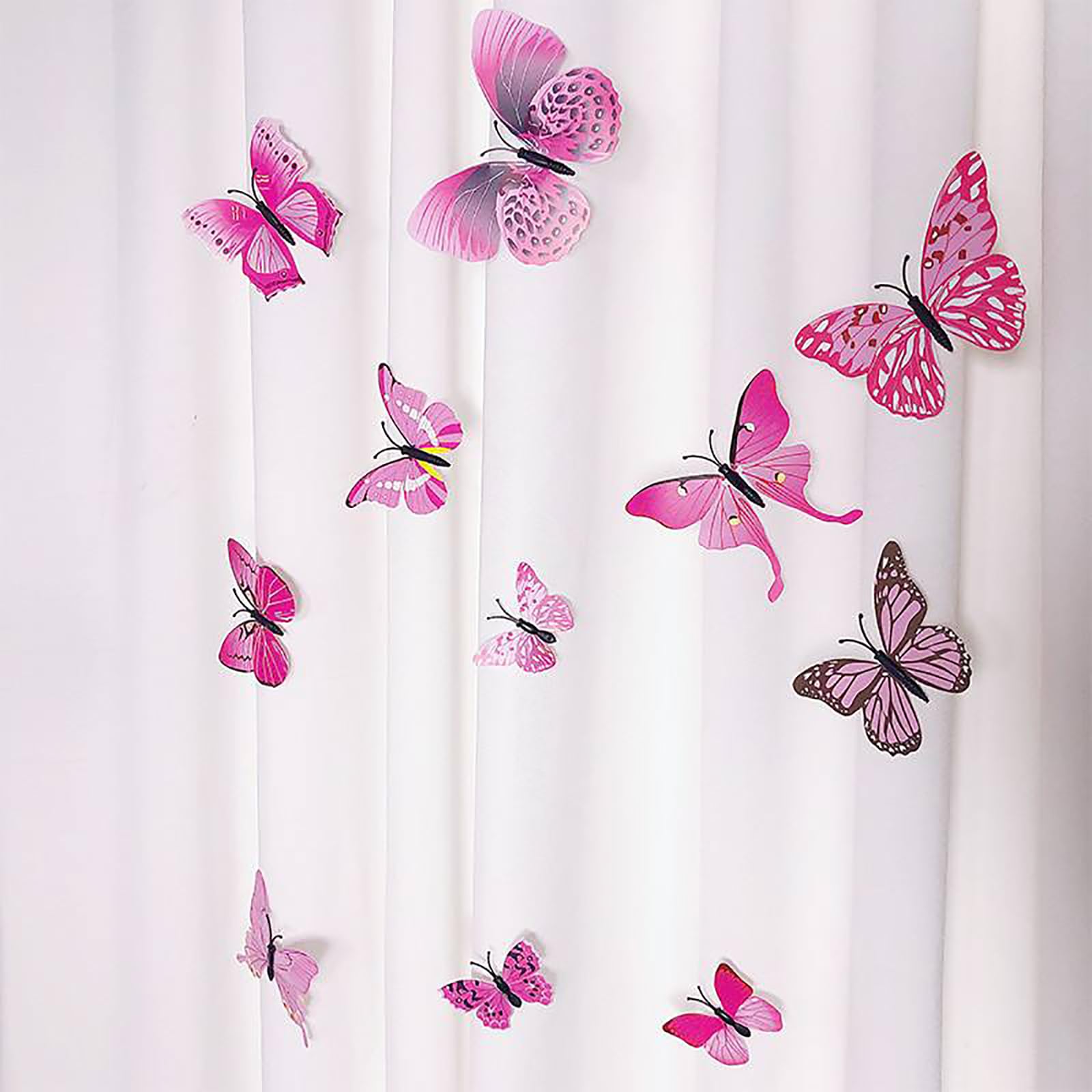 Amazon.com: 24PCS 3D Butterfly Curtain Decor, Butterfly Party ...