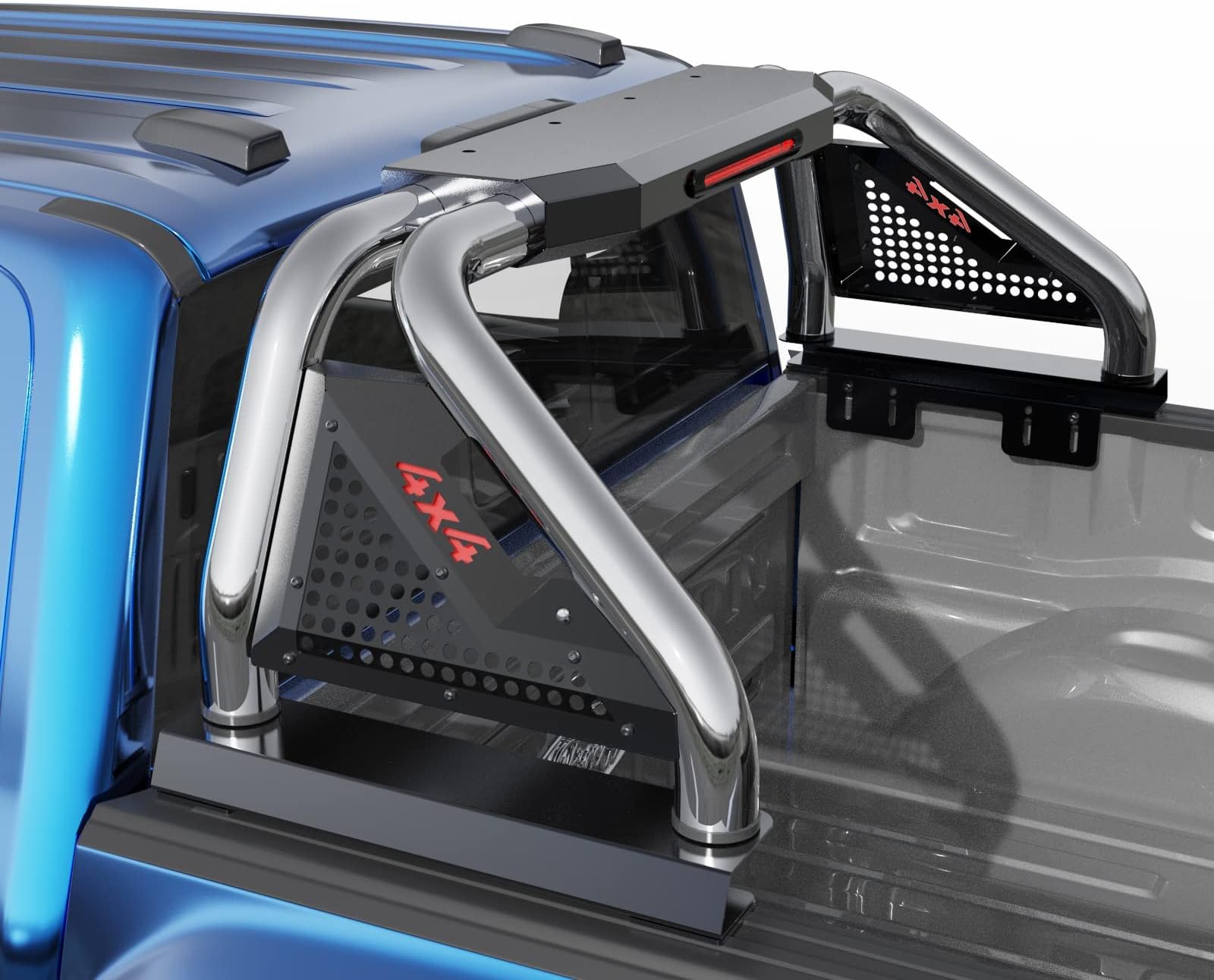 Amazon.com: TKMAUTO Sport Bar Roll Bar Black Steel No-Drill Compatible with Full-Size Trucks ...