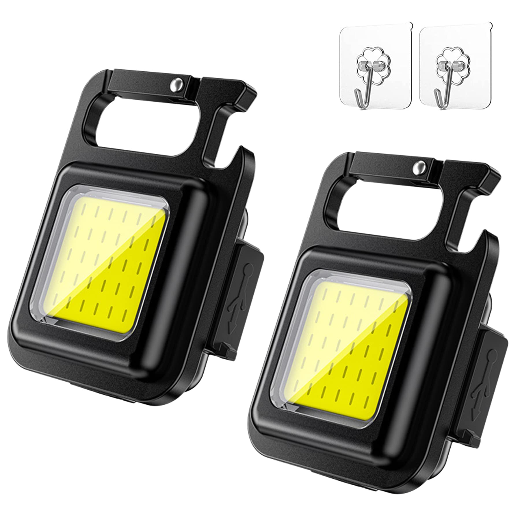 LISTENJIALE COB Small Flashlights,1000Lumens Rechargeable Keychain ...