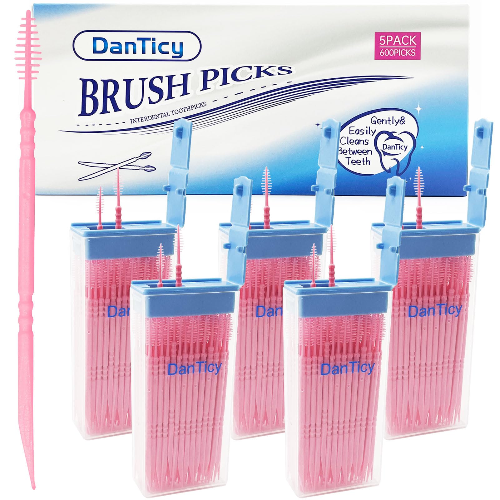 Snapklik.com : DanTicy Brushpicks Interdental Toothpicks,Soft Bristle ...