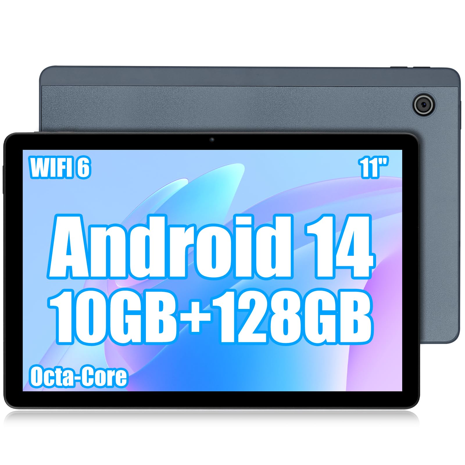 ZIBATIS 11 Inch Tablet Android 14, 10GB RAM 128GB ROM 1TB TF, Octa-Core ...