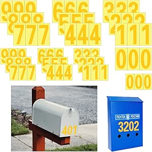 Amazon.com: JSIWOTH Reflective Mailbox Numbers Stickers for Outside, 3 ...