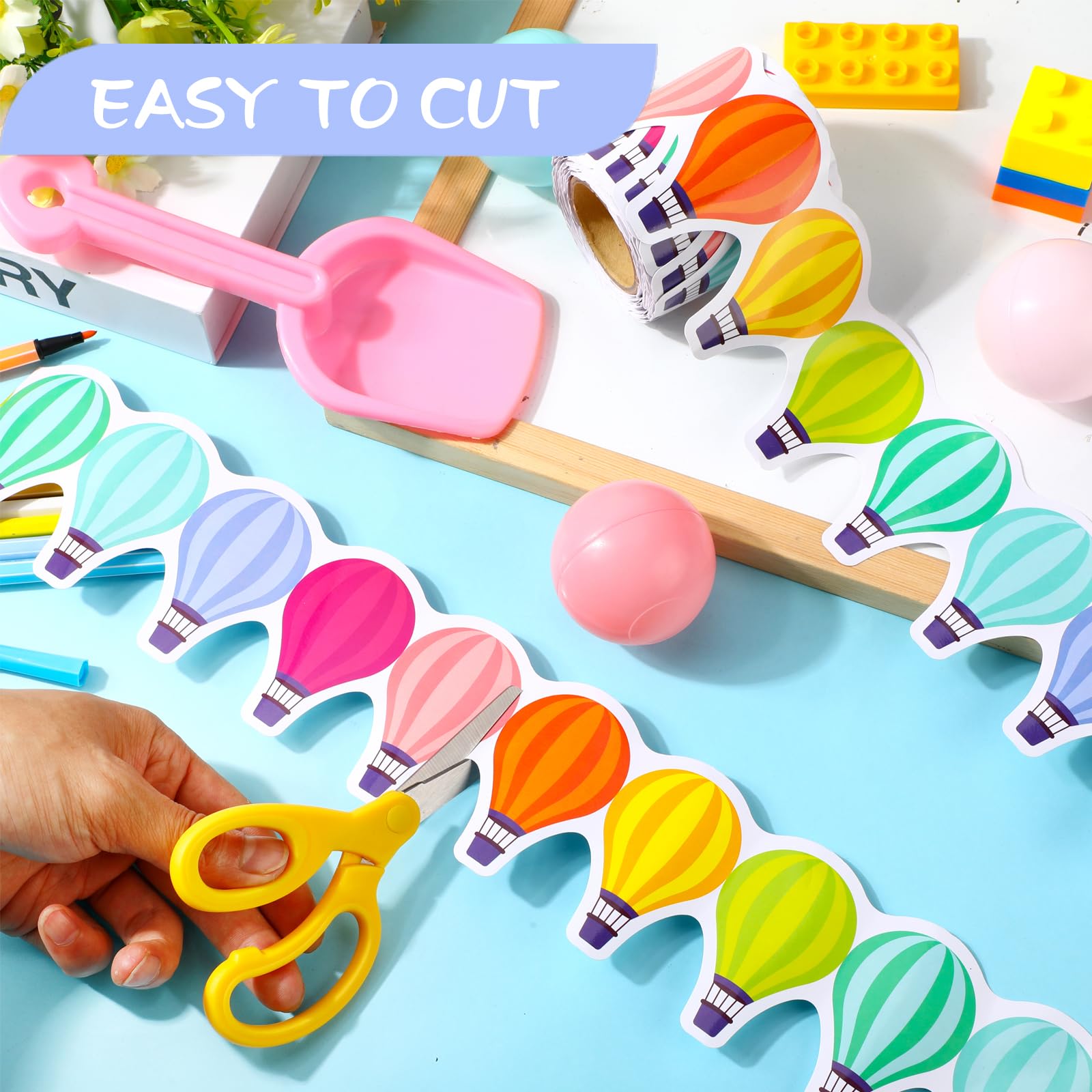 Snapklik.com : 99 Feet Hot Air Balloon Bulletin Board Borders Colorful ...