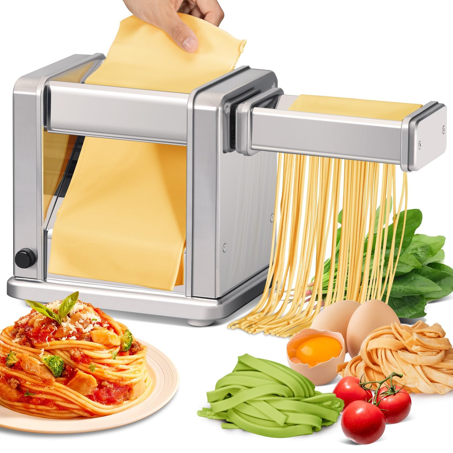Amazon.com: Maxceysen Electric Pasta Maker Stainless Steel Noodle ...