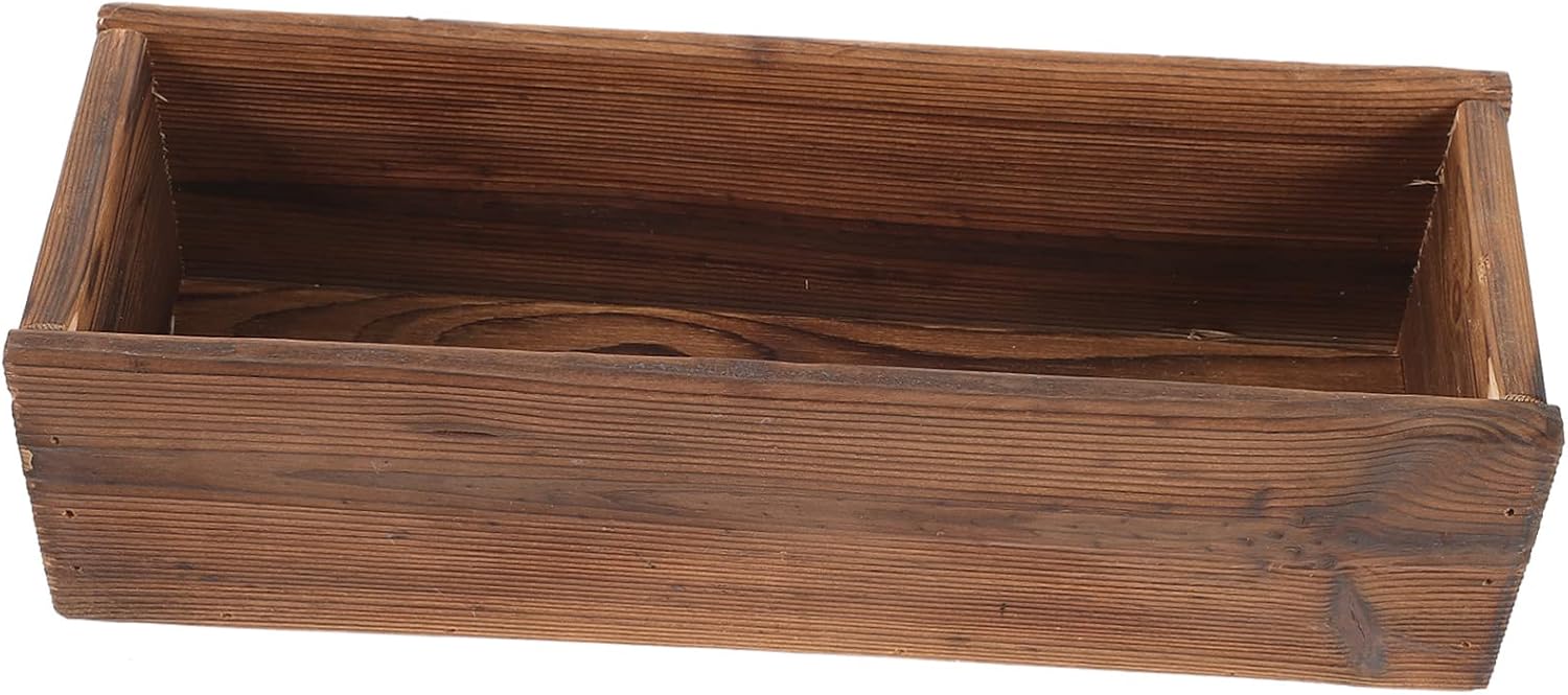 Cabilock Wooden Flower Pot Rectangular Planter Flower Pots Indoor Pots ...