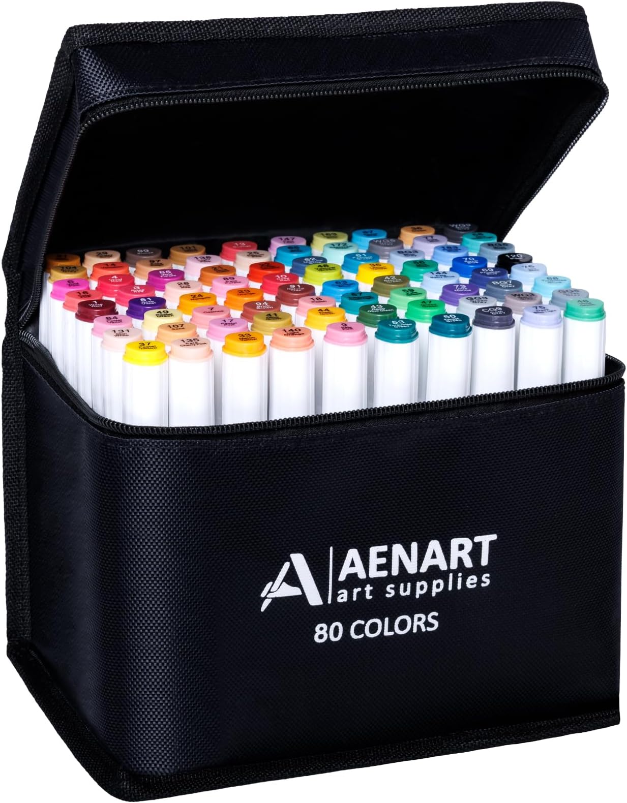Markers, 80 Colors Alcohol Markers with Dual Tip, Permanent Art Markers ...