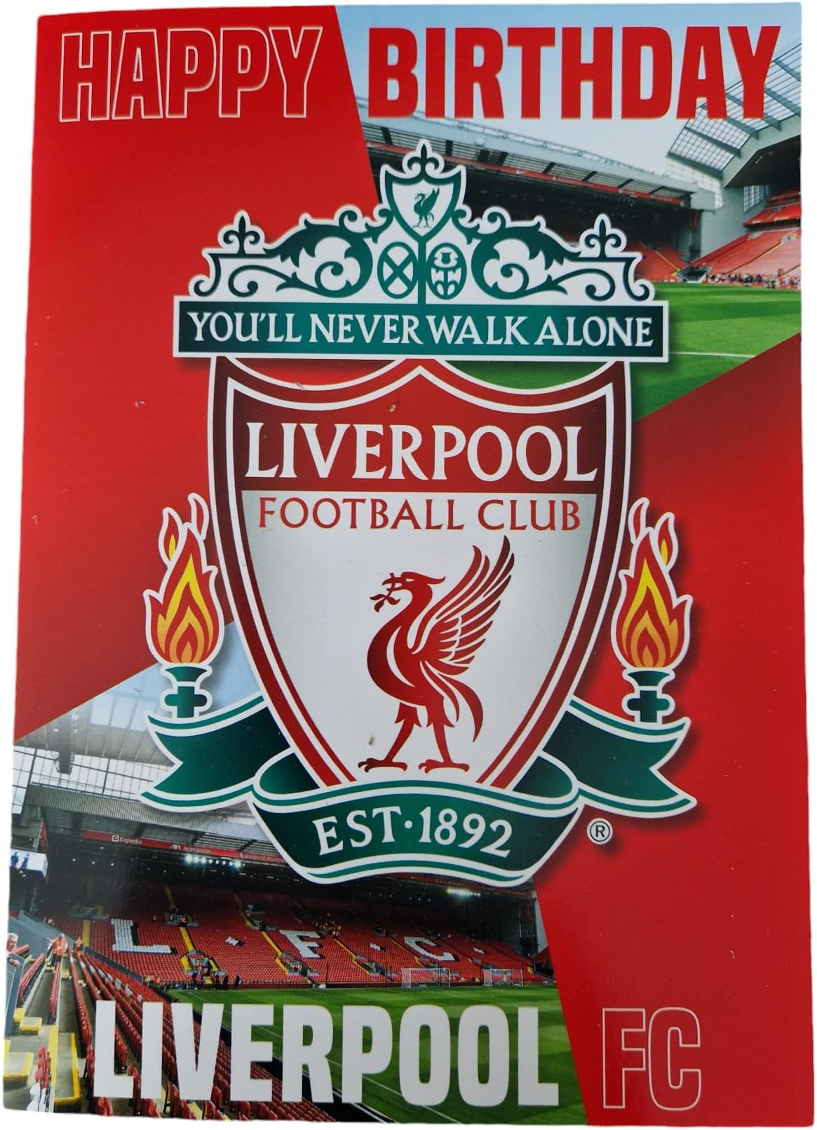 SON LIVERPOOL F.C. OFFICIAL BIRTHDAY CARD. : Amazon.co.uk: Stationery ...