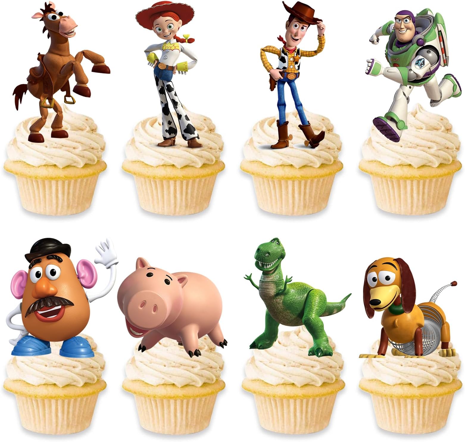 Amazon.com: 48PCS Toy Inspired Story Cupcake Toppers for Kids Birthday ...