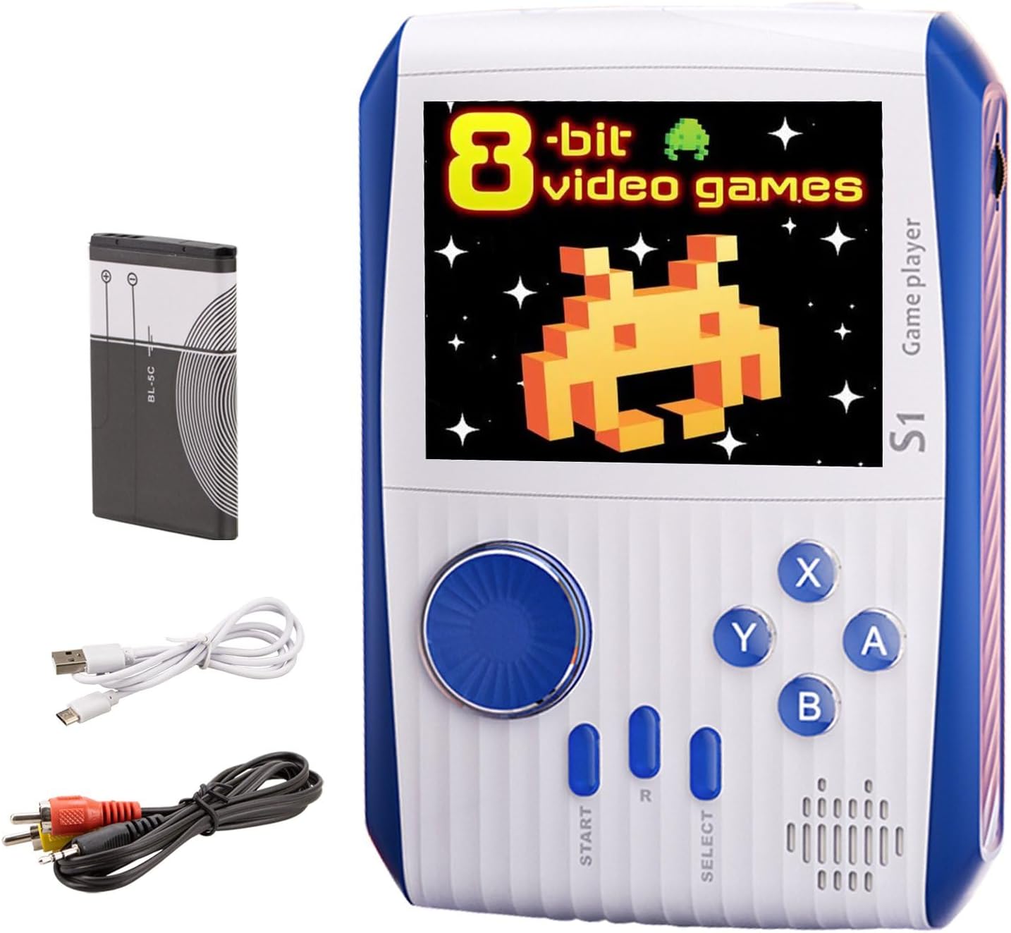 Amazon.com: Besosay Kid Mini Handheld Retro Games Console Built in 666 ...
