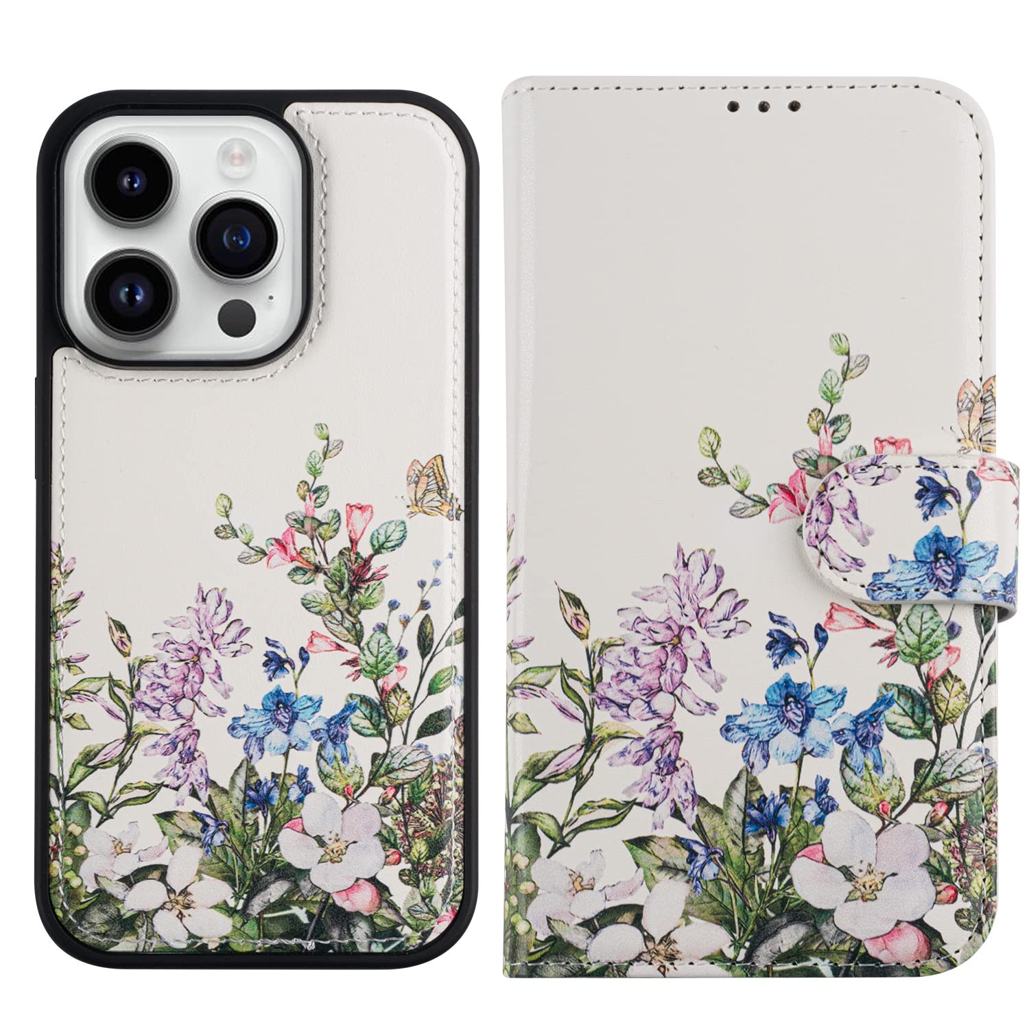 Amazon.com: LUMARKE Designed for iPhone 13 Pro Wallet Case - Detachable Flip Folio Cover - RFID ...