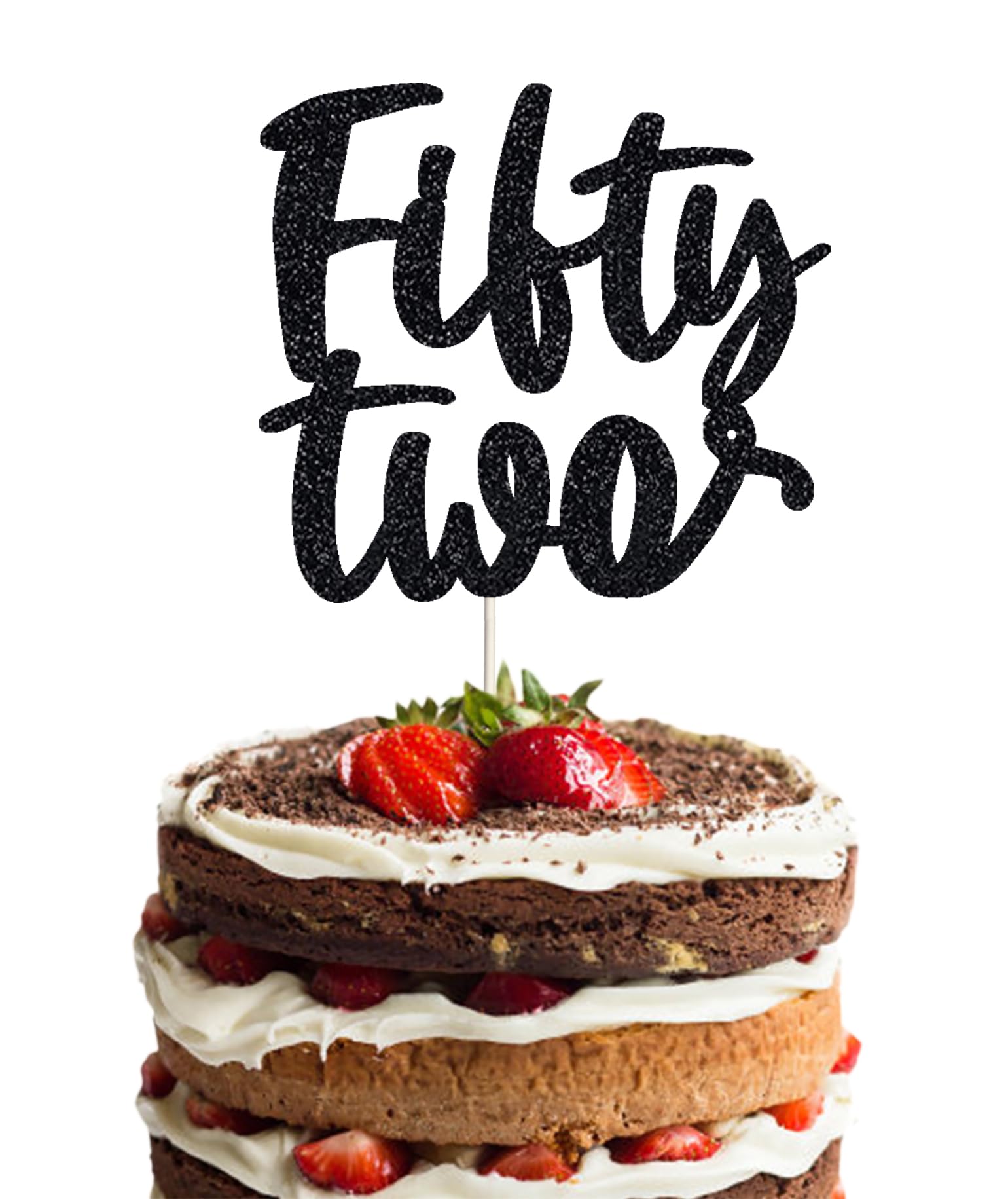 Amazon.com: Happy 52nd Birthday Cake Topper Fifty two Birthday Cake ...