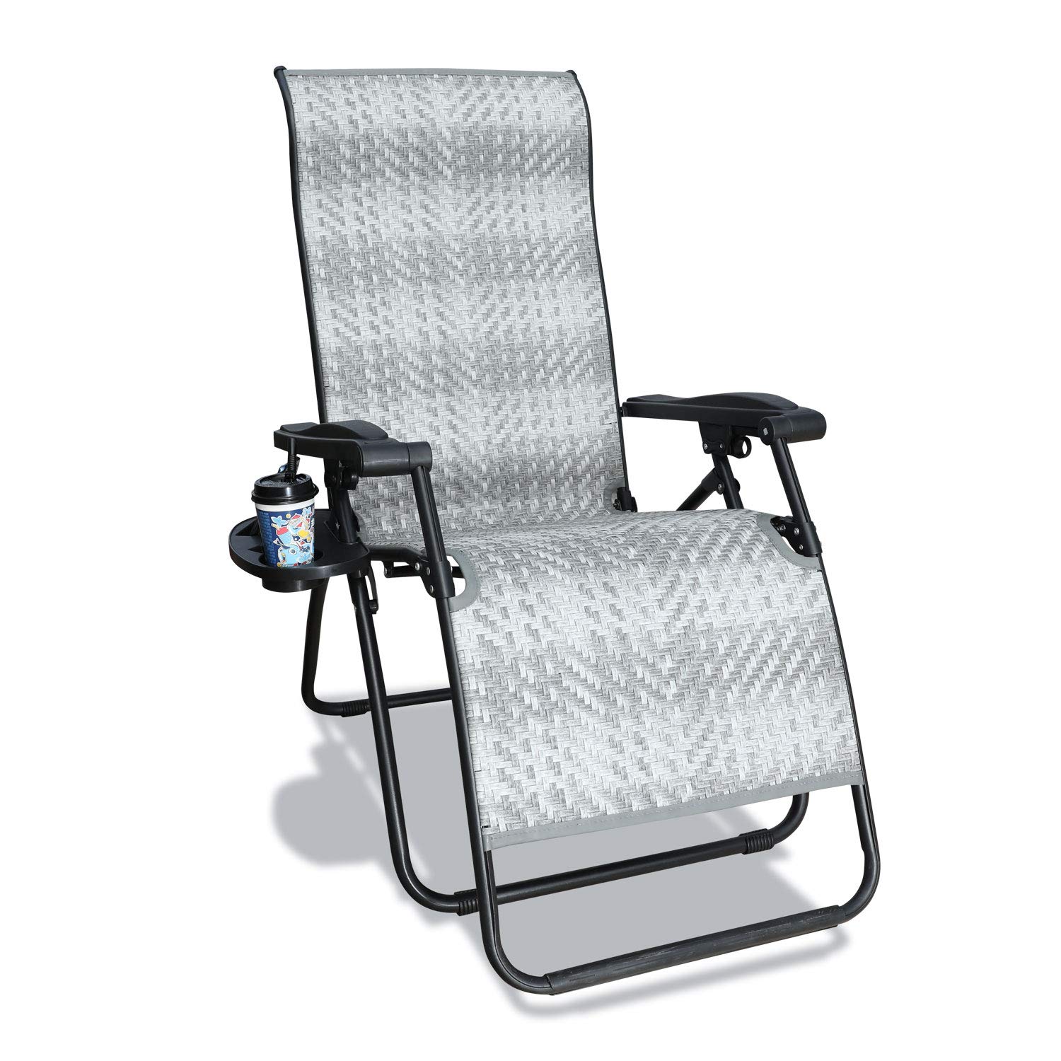 Buy GOLDSUN Rattan Zero Gravity Chaise Lounge Chair Adjustable Patio ...