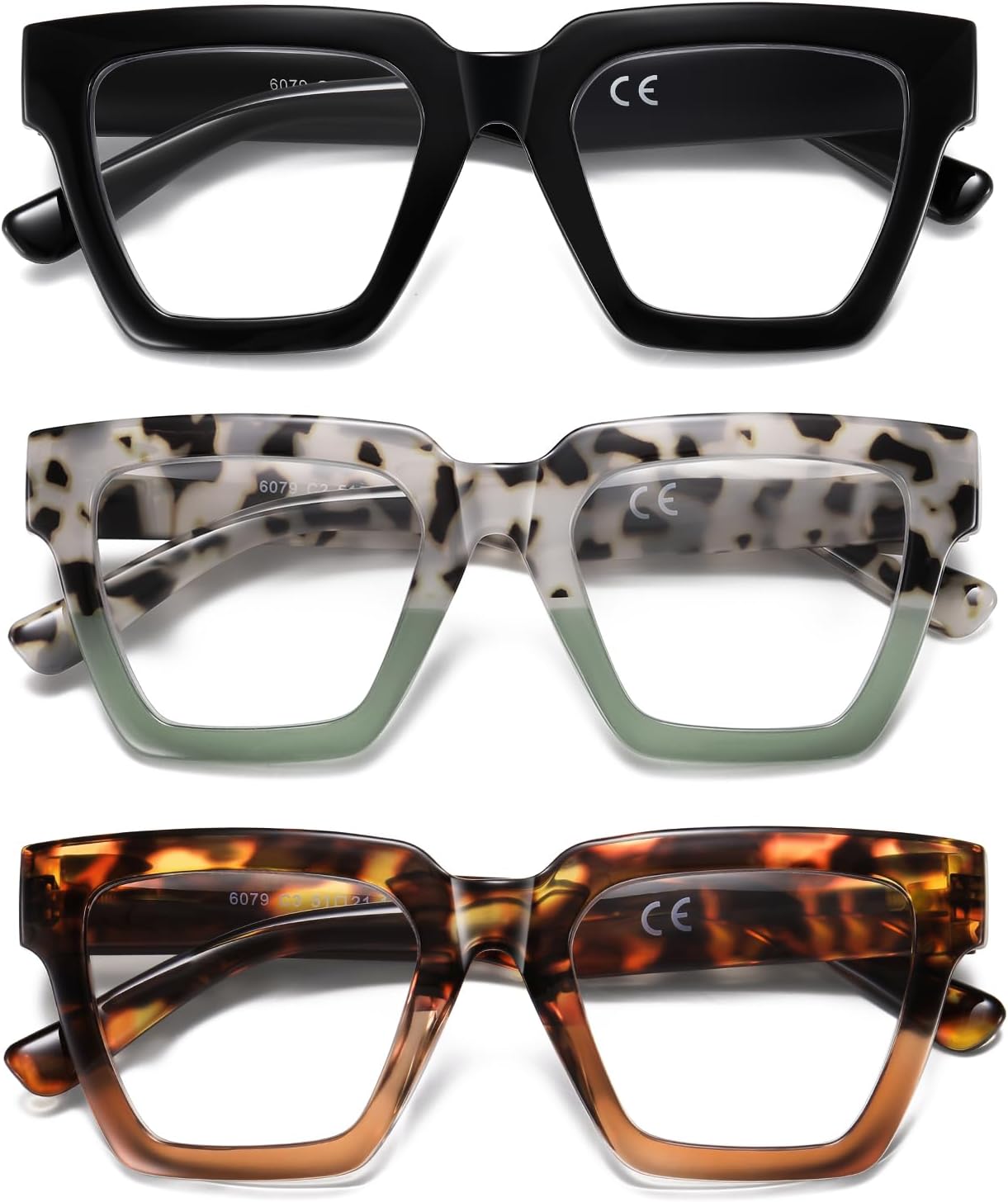 Amazon.com: Kafirlo Oversized Reading Glasses For Women Readers Oprah ...