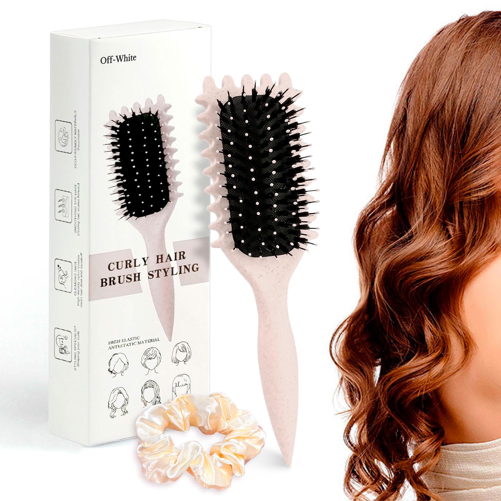 Curl Defining Brush Curl Hair Brush Curl Define Styling Brush with 1 ...