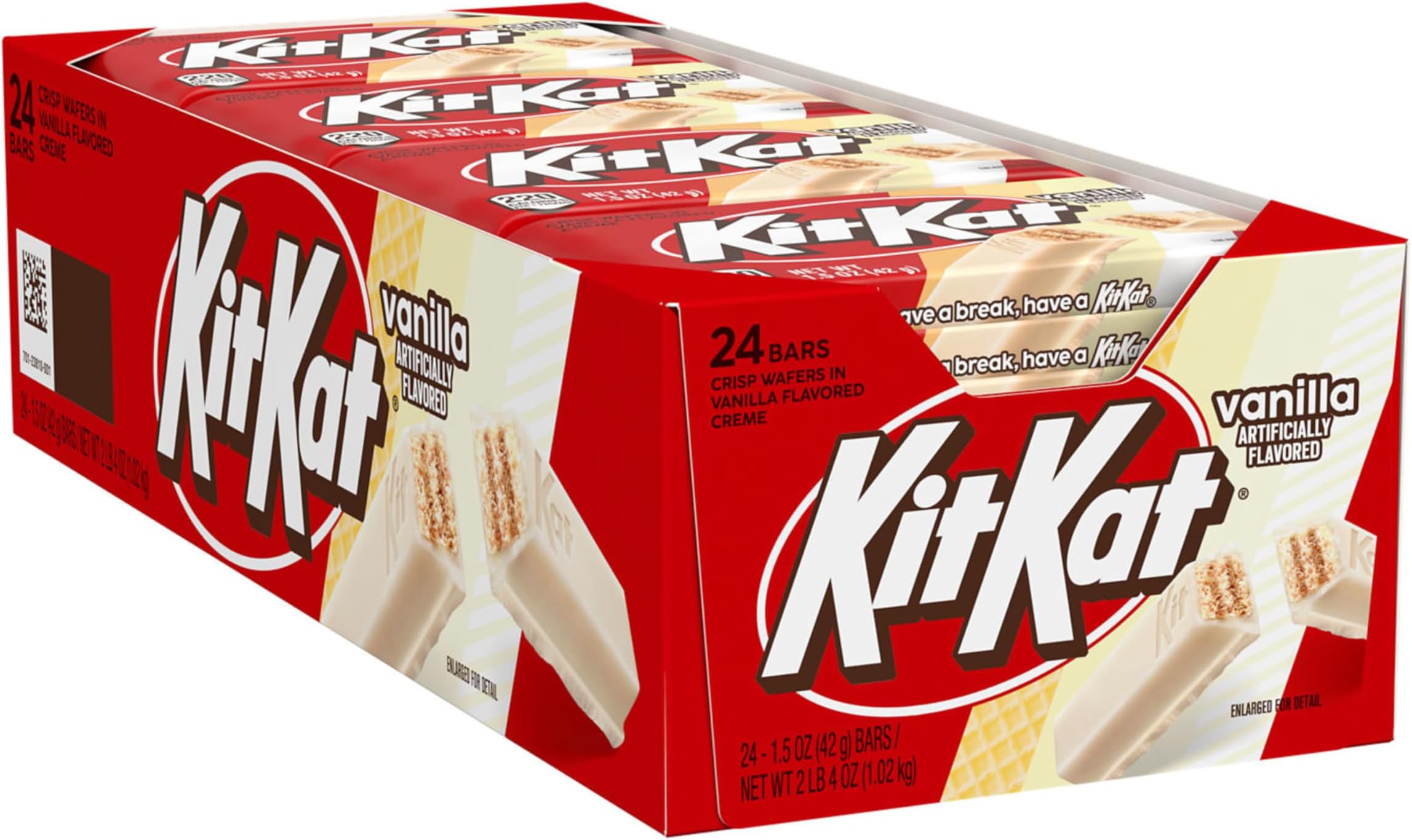 Amazon.com : KIT KAT Vanilla Flavored Wafer Candy Bars, 1.5 oz (24 ...