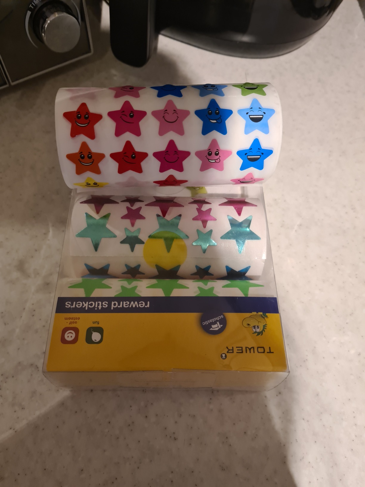 Tower Star Face Stickers in Large & Medium Size- 3150 Mixed Metallic ...