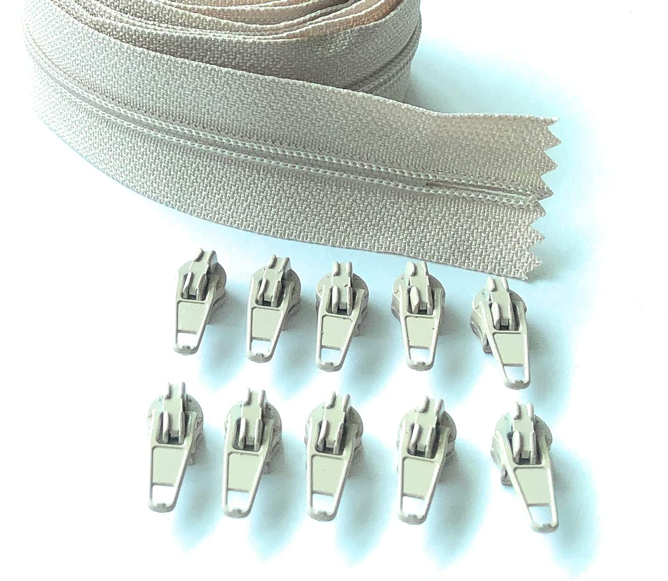ADS Zipper Continuous Nylon no.3 Zip with Sliders #3 Chain Zipper on ...