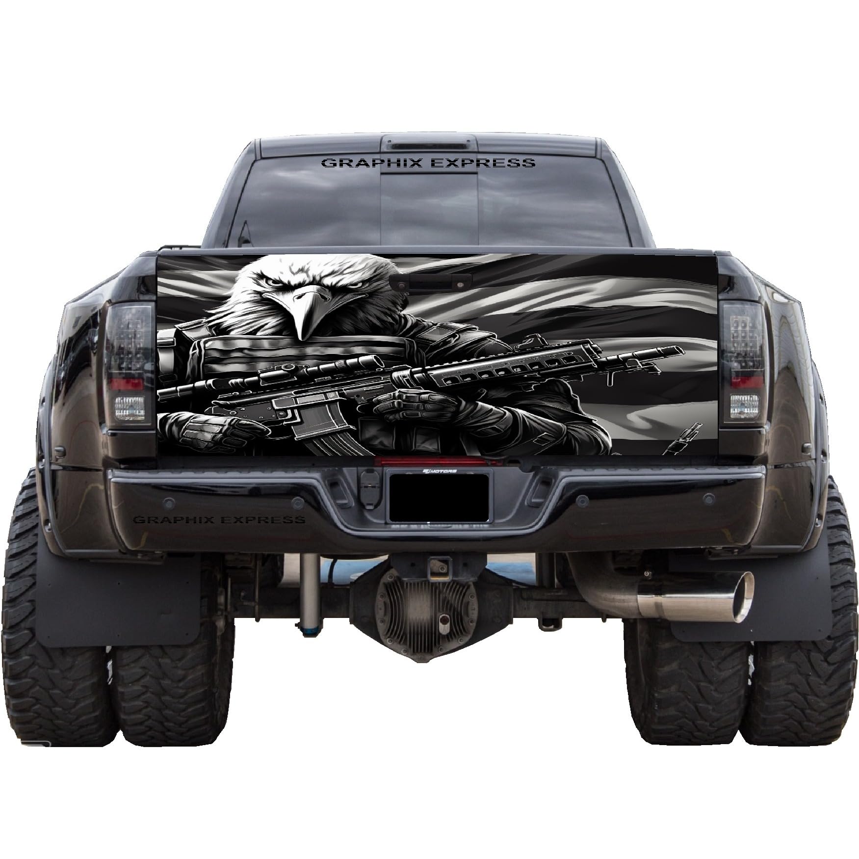 Amazon.com: GRAPHIX EXPRESS Truck Tailgate Wrap, Eagle, Laminated, Air ...
