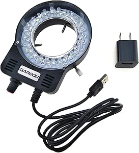 Amazon.com : QAREQU Microscope Ring Light Adjustable 52 LED Light ...
