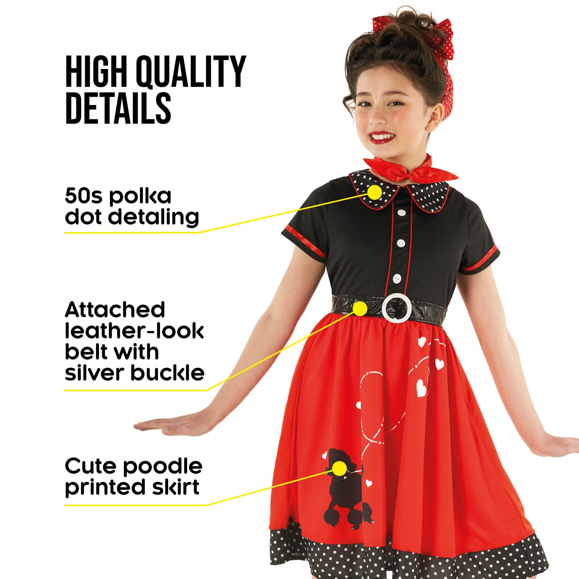 Snapklik.com : Poodle Skirts For Girls Costume 50s Costume For Girls ...
