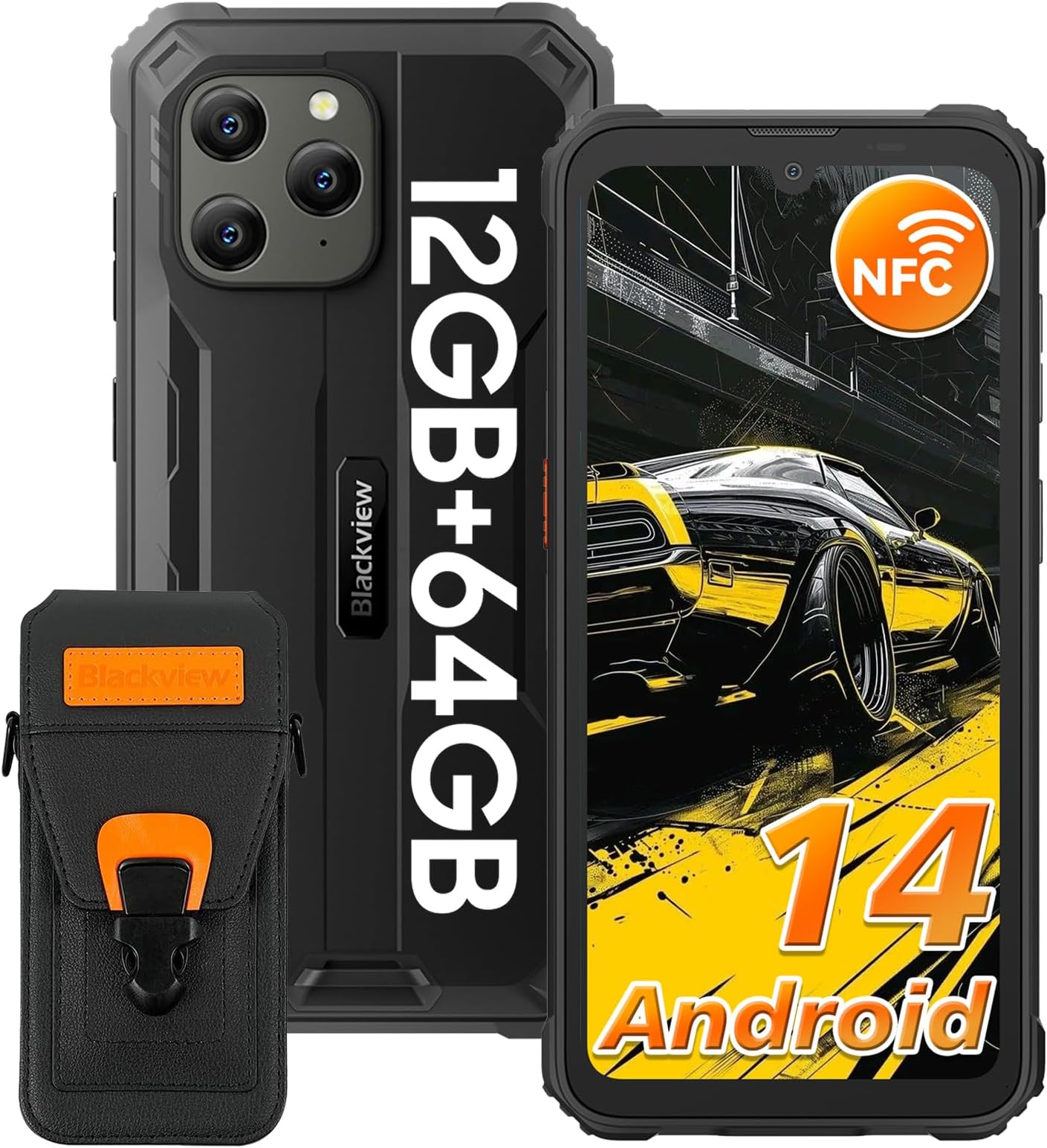 Blackview Rugged Smartphone Android 14, BV5300Pro 12GB+64GB/1TB ...