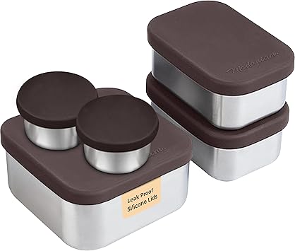 Amazon.com: Flexibento - Leak proof Stainless Steel Lunch Box | Lunch ...