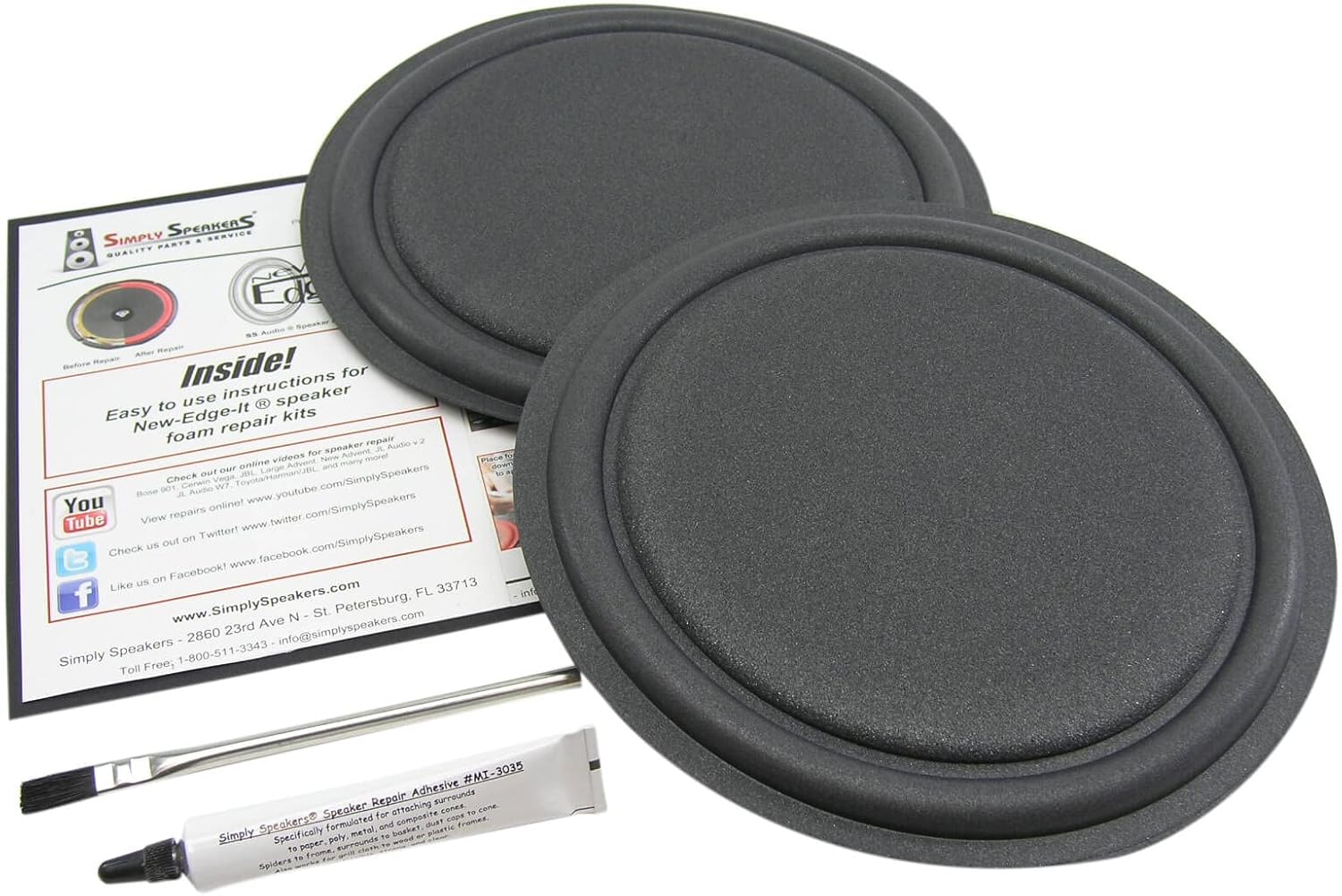 Amazon.com: Cannon 10 Inch Passive Radiator Repair Kit PASK-10 (Pair ...