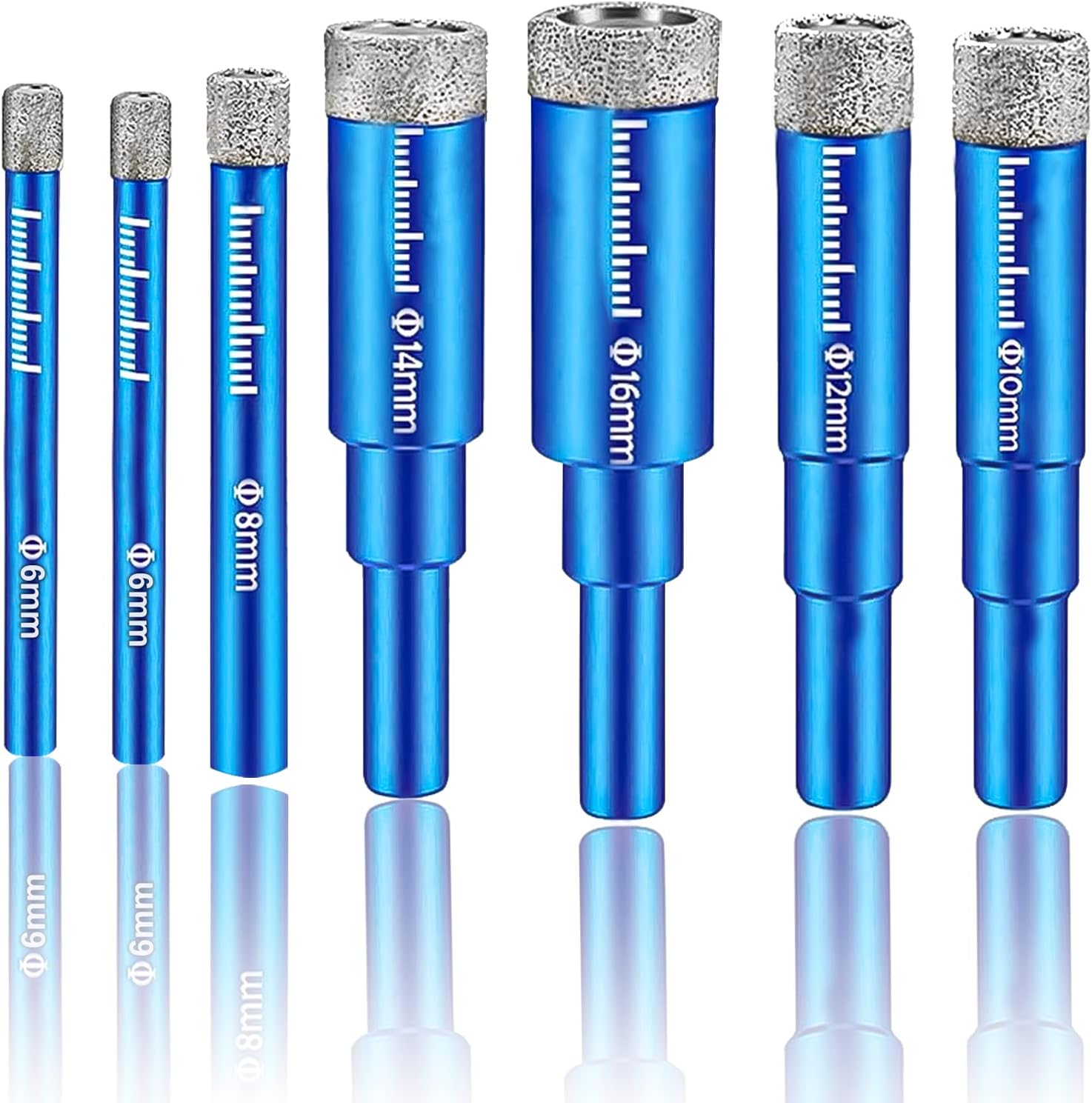 VintFun® Dry Diamond Drill Bits Set, 7 PCs, Small Diamond Hole Saw Kit ...